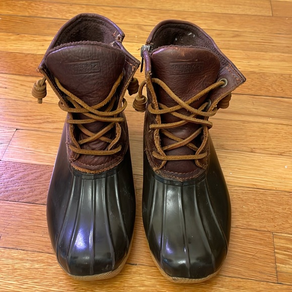 Sperry | Shoes | Sperry Waterproof Rubber Boot With Leather Duck Boots ...